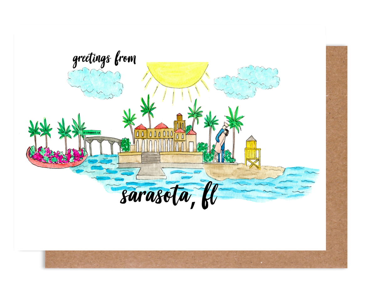 Greetings from Sarasota, FL Card – Island Haus Co.