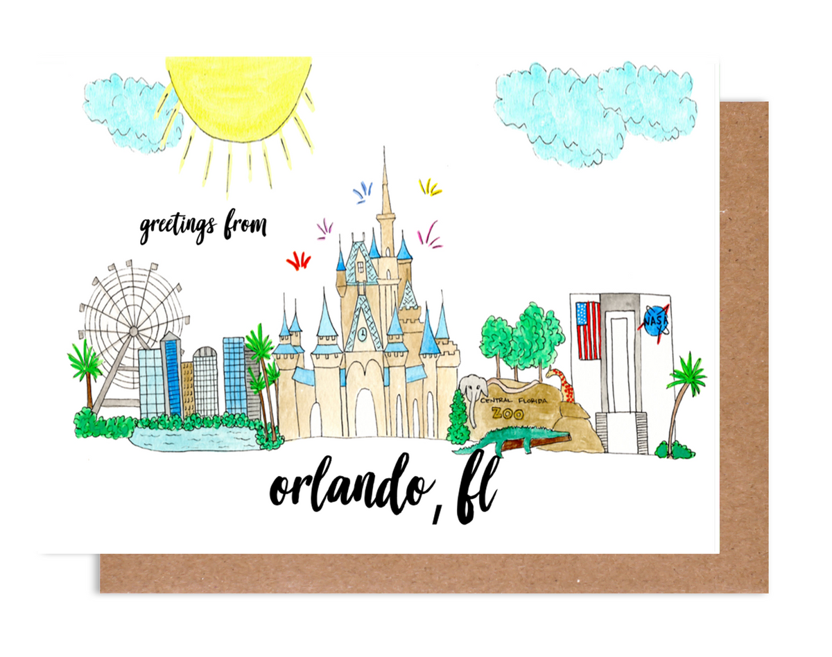 Greetings from Orlando, FL Card – Island Haus Co.