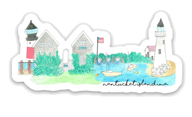 Nantucket Island, MA Sticker – Island Haus Co.