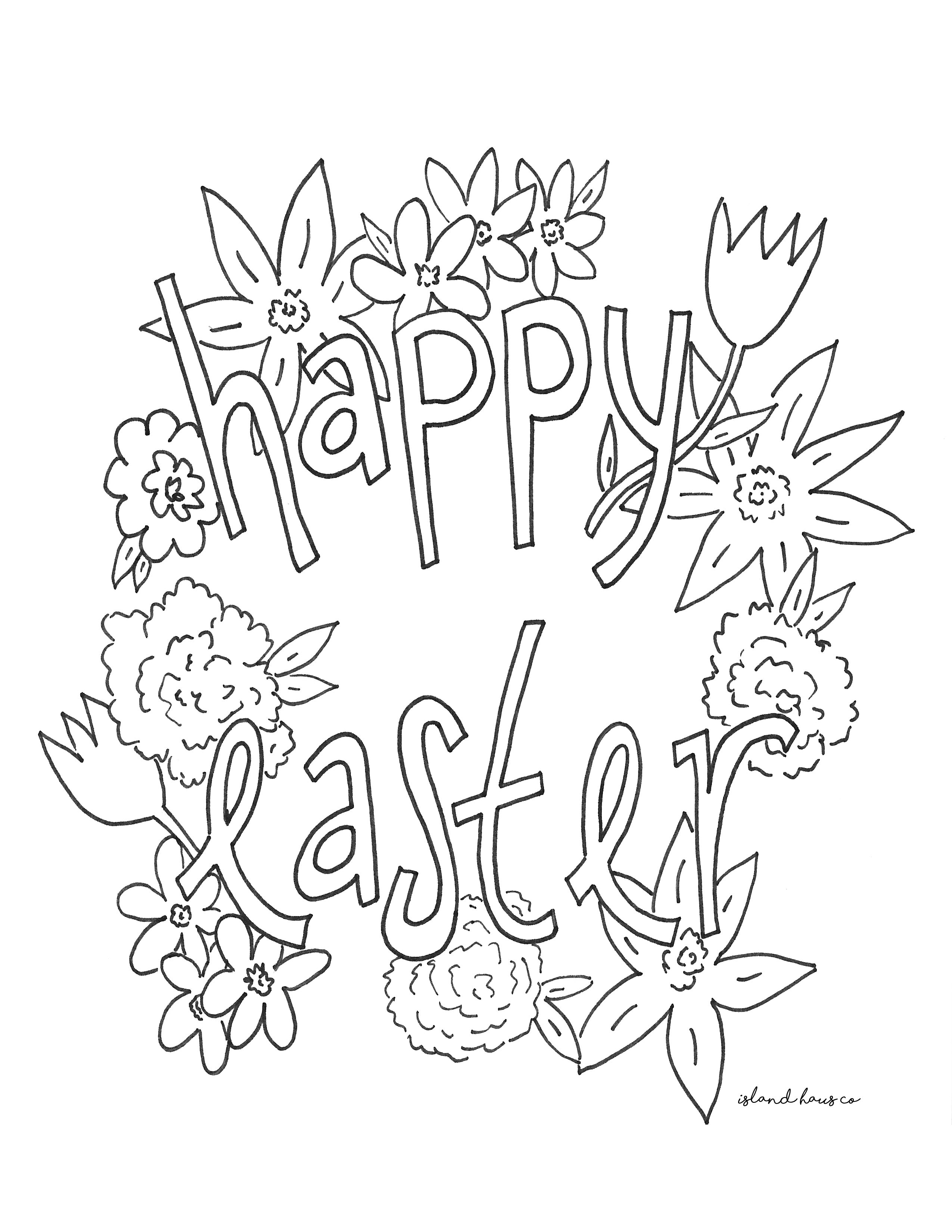 easter island coloring pages